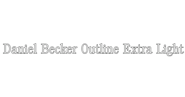 Daniel Becker Outline Extra Light